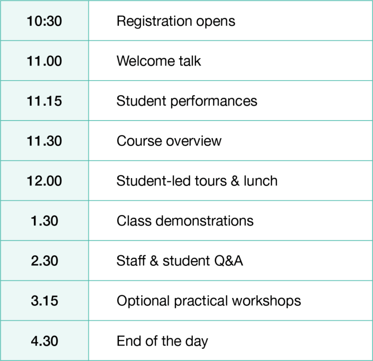 Undergraduate Open Day - Spring 2026 Northern School of Contemporary Dance